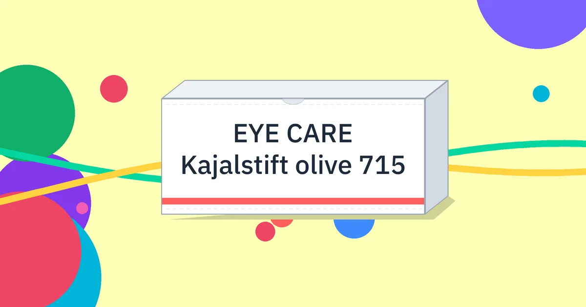 Symbolbild: Packung mit der Aufschrift EYE CARE Kajalstift olive 715 (PZN 03640941) – Verfügbarkeit und Bezug in Apotheken in Frankfurt am Main