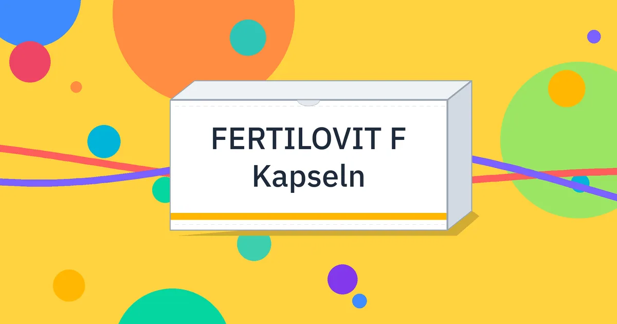 Symbolbild: Packung mit der Aufschrift FERTILOVIT F Kapseln (PZN 07677378) – Verfügbarkeit und Bezug in Apotheken in Frankfurt am Main