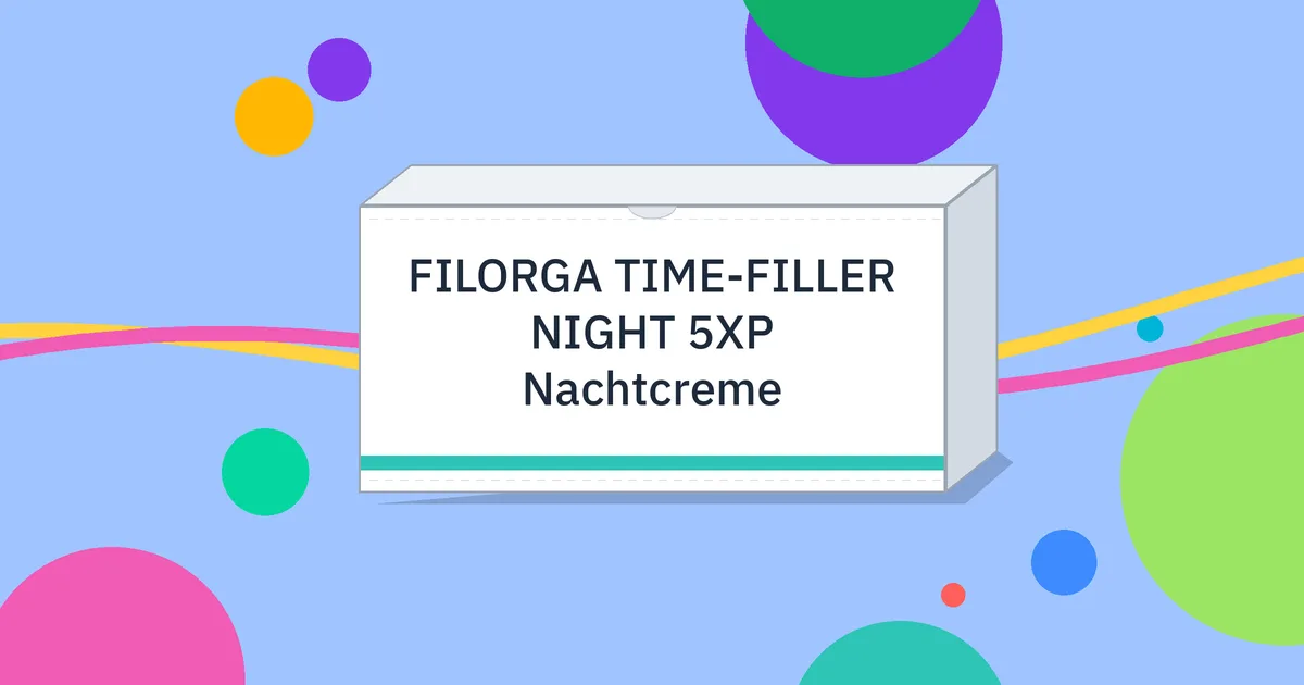 Symbolbild: Packung mit der Aufschrift FILORGA TIME-FILLER NIGHT 5XP Nachtcreme (PZN 19479413) – Verfügbarkeit und Bezug in Apotheken in Frankfurt am Main