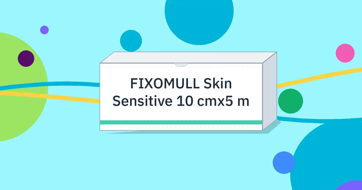 Symbolbild: Packung mit der Aufschrift FIXOMULL Skin Sensitive 10 cmx5 m (PZN 18831173) – Verfügbarkeit und Bezug in Apotheken in Frankfurt am Main