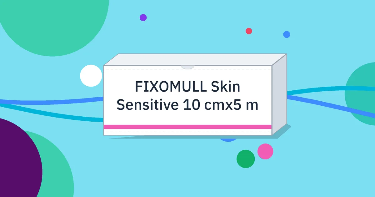 Symbolbild: Packung mit der Aufschrift FIXOMULL Skin Sensitive 10 cmx5 m (PZN 19347551) – Verfügbarkeit und Bezug in Apotheken in Frankfurt am Main