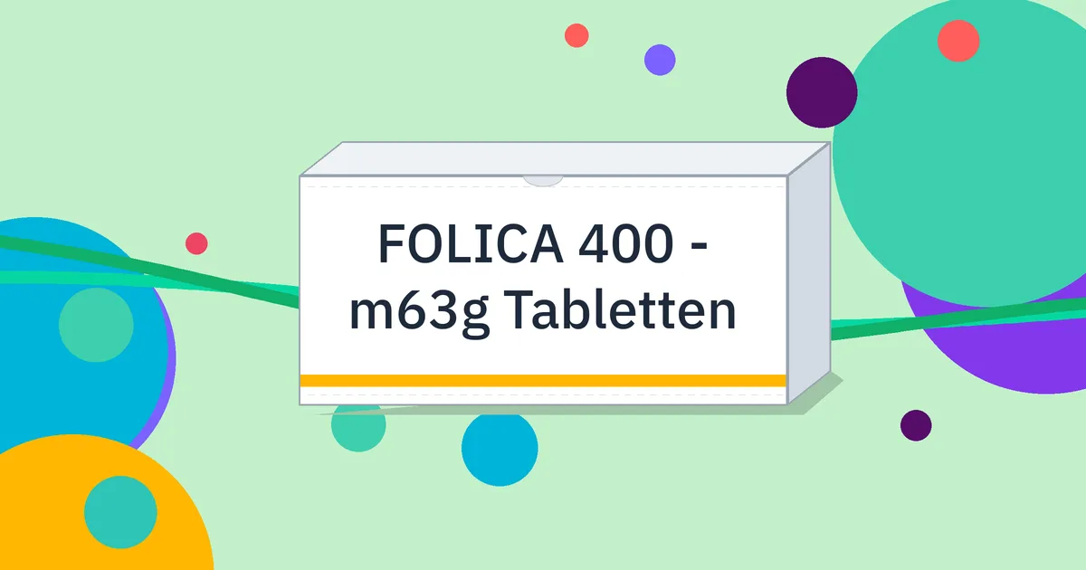 Symbolbild: Packung mit der Aufschrift FOLICA 400 -m63g Tabletten (PZN 11049713) – Verfügbarkeit und Bezug in Apotheken in Frankfurt am Main