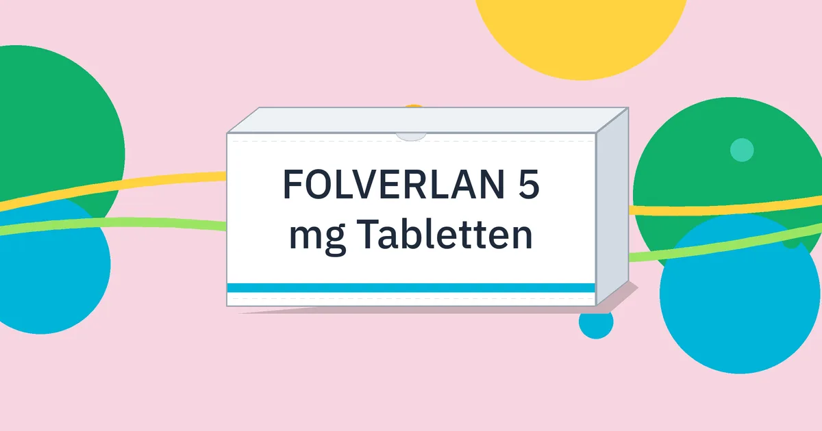 Symbolbild: Packung mit der Aufschrift FOLVERLAN 5 mg Tabletten (PZN 07712844) – Verfügbarkeit und Bezug in Apotheken in Frankfurt am Main