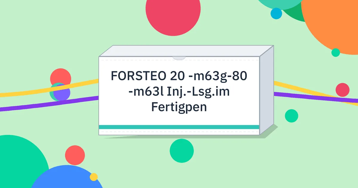 Symbolbild: Packung mit der Aufschrift FORSTEO 20 -m63g-80 -m63l Inj.-Lsg.im Fertigpen (PZN 06448049) – Verfügbarkeit und Bezug in Apotheken in Frankfurt am Main