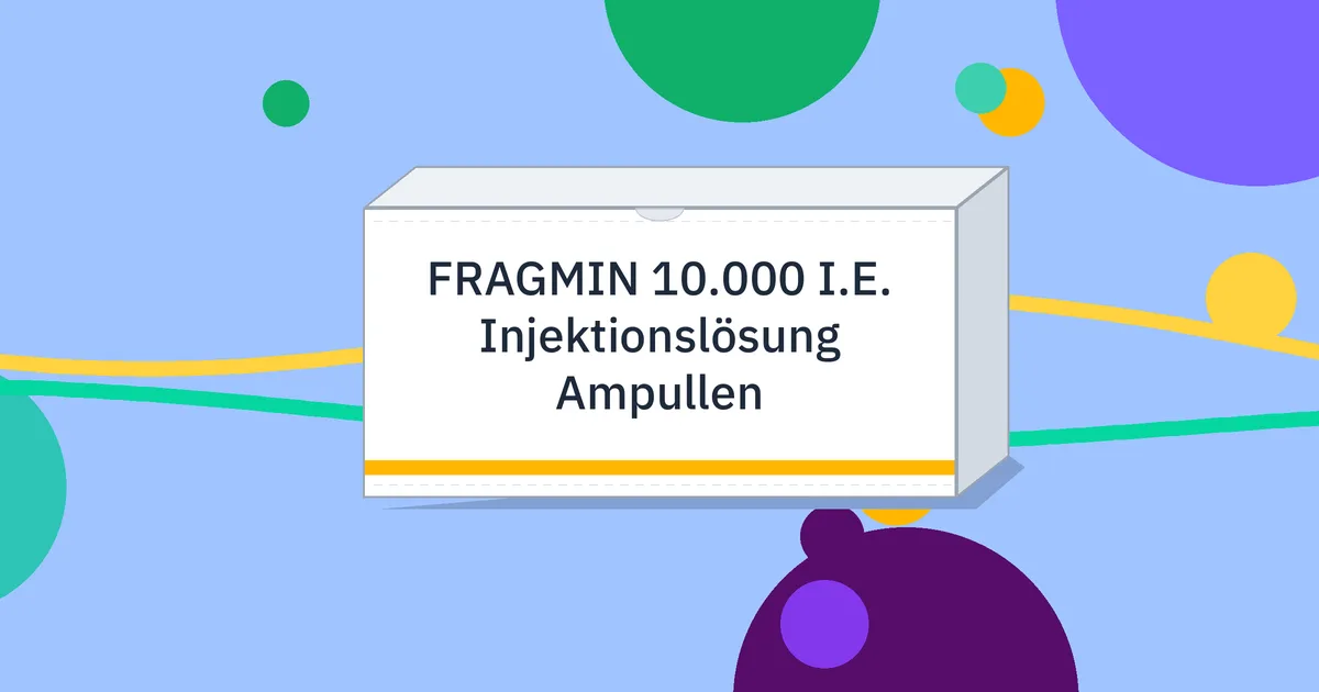 Symbolbild: Packung mit der Aufschrift FRAGMIN 10.000 I.E. Injektionslösung Ampullen (PZN 06729475) – Verfügbarkeit und Bezug in Apotheken in Frankfurt am Main