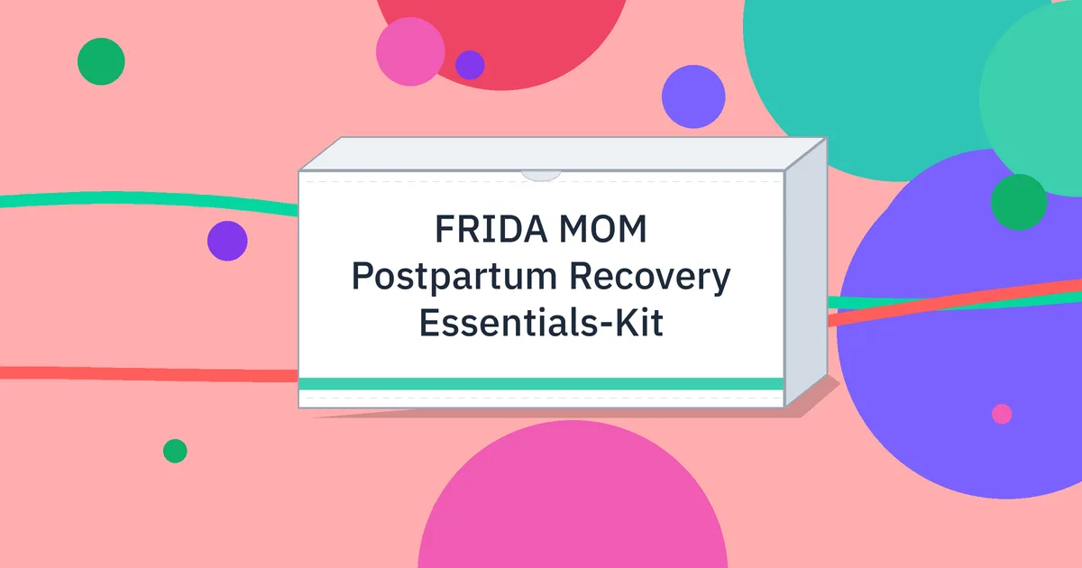 Symbolbild: Packung mit der Aufschrift FRIDA MOM Postpartum Recovery Essentials-Kit (PZN 19140809) – Verfügbarkeit und Bezug in Apotheken in Frankfurt am Main