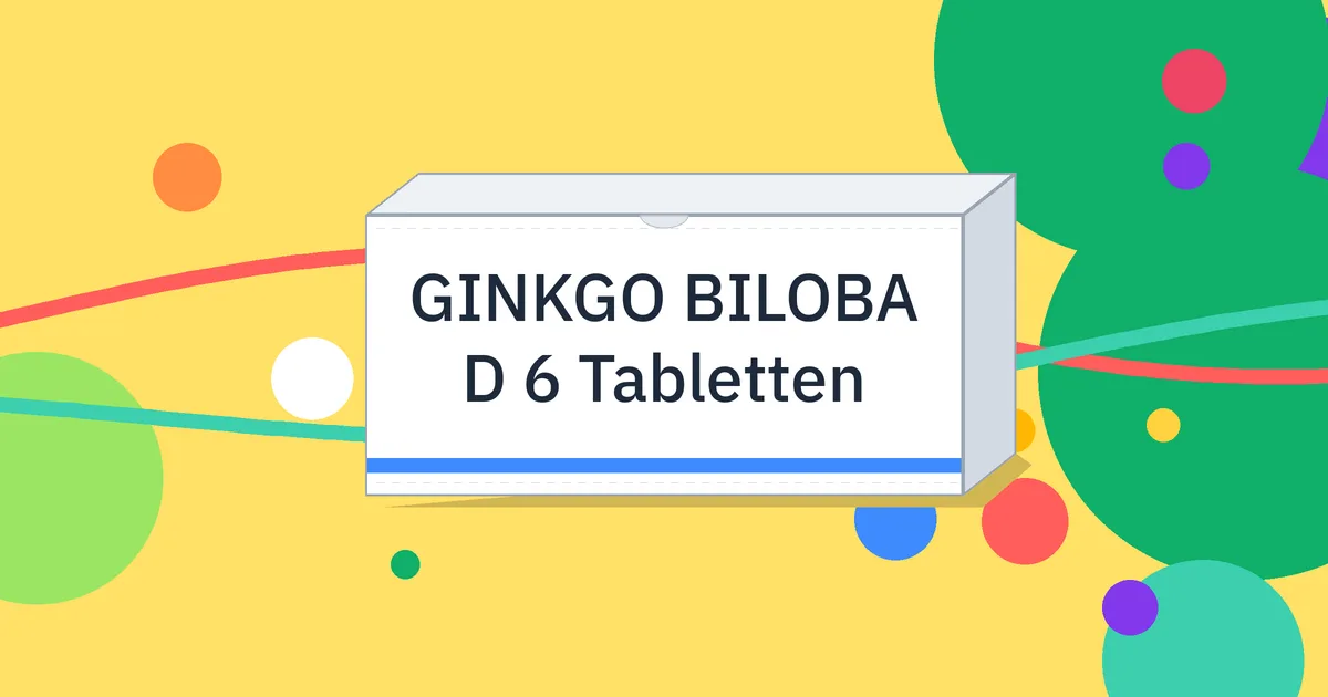 Symbolbild: Packung mit der Aufschrift GINKGO BILOBA D 6 Tabletten (PZN 04218693) – Verfügbarkeit und Bezug in Apotheken in Frankfurt am Main