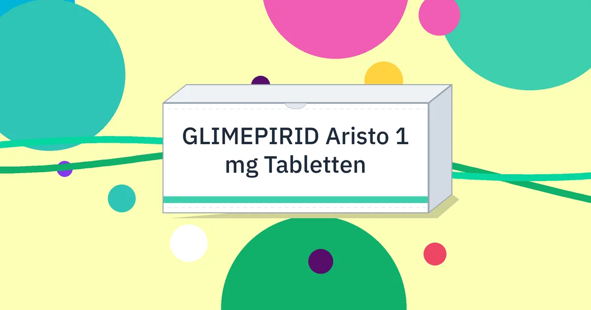 Symbolbild: Packung mit der Aufschrift GLIMEPIRID Aristo 1 mg Tabletten (PZN 07052069) – Verfügbarkeit und Bezug in Apotheken in Frankfurt am Main