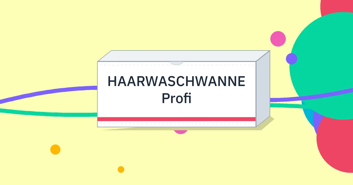 Symbolbild: Packung mit der Aufschrift HAARWASCHWANNE Profi (PZN 03055415) – Verfügbarkeit und Bezug in Apotheken in Frankfurt am Main