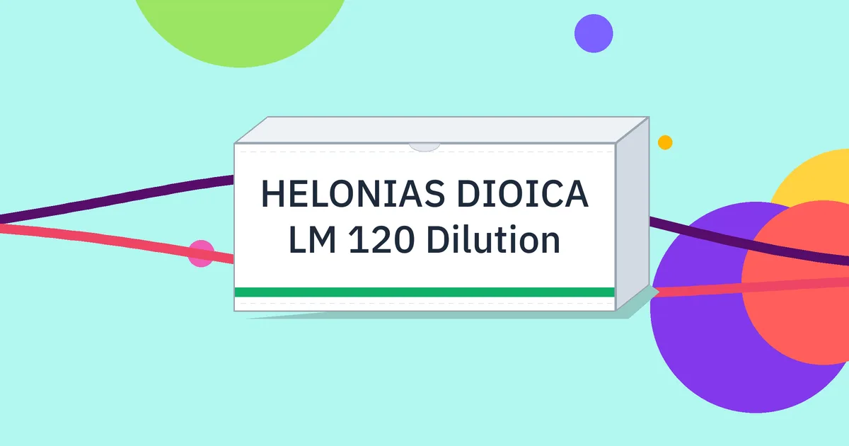Symbolbild: Packung mit der Aufschrift HELONIAS DIOICA LM 120 Dilution (PZN 12887304) – Verfügbarkeit und Bezug in Apotheken in Frankfurt am Main