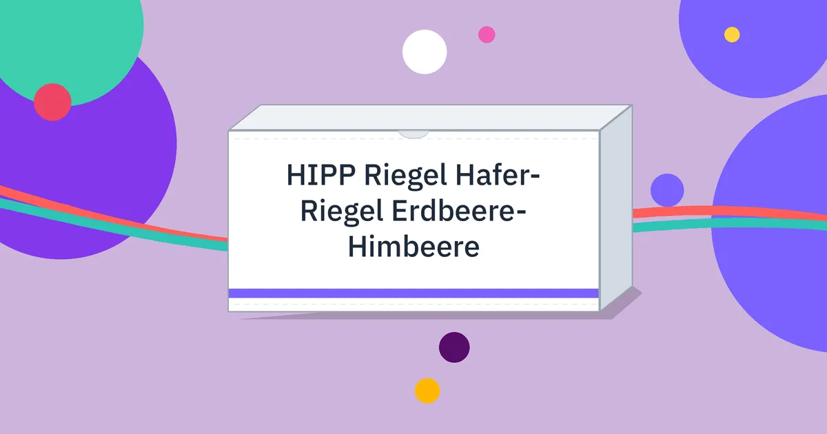 Symbolbild: Packung mit der Aufschrift HIPP Riegel Hafer-Riegel Erdbeere-Himbeere (PZN 17569974) – Verfügbarkeit und Bezug in Apotheken in Frankfurt am Main