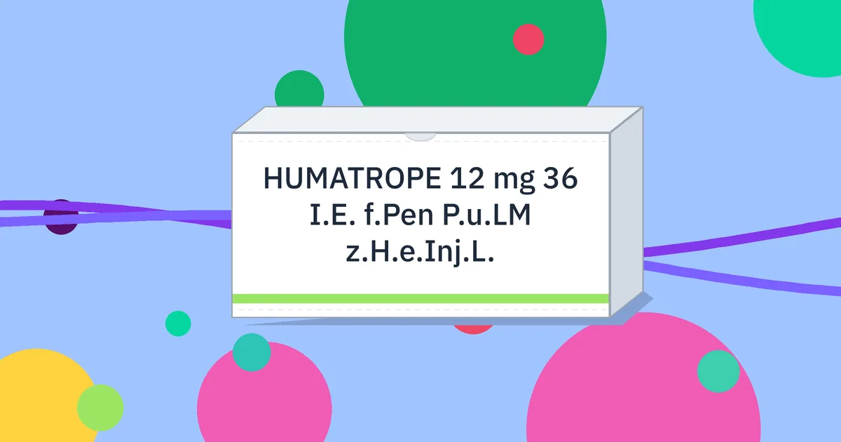 Symbolbild: Packung mit der Aufschrift HUMATROPE 12 mg 36 I.E. f.Pen P.u.LM z.H.e.Inj.L. (PZN 12415580) – Verfügbarkeit und Bezug in Apotheken in Frankfurt am Main