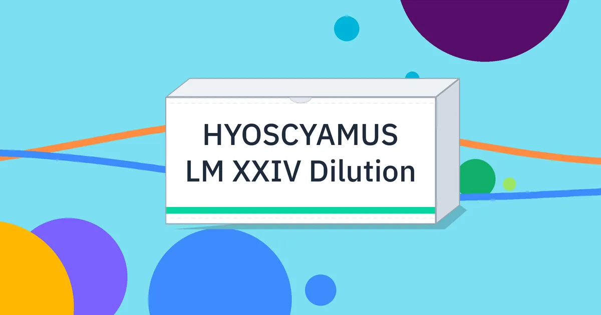 Symbolbild: Packung mit der Aufschrift HYOSCYAMUS LM XXIV Dilution (PZN 02674808) – Verfügbarkeit und Bezug in Apotheken in Frankfurt am Main