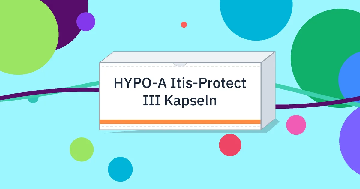 Symbolbild: Packung mit der Aufschrift HYPO-A Itis-Protect III Kapseln (PZN 10127233) – Verfügbarkeit und Bezug in Apotheken in Frankfurt am Main