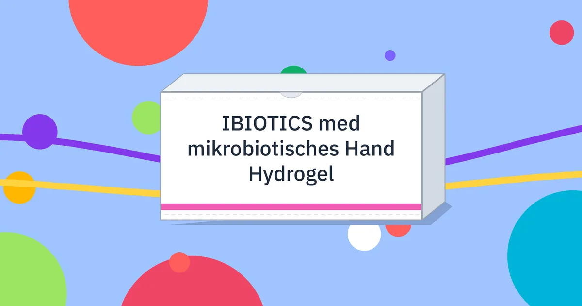 Symbolbild: Packung mit der Aufschrift IBIOTICS med mikrobiotisches Hand Hydrogel (PZN 16830703) – Verfügbarkeit und Bezug in Apotheken in Frankfurt am Main