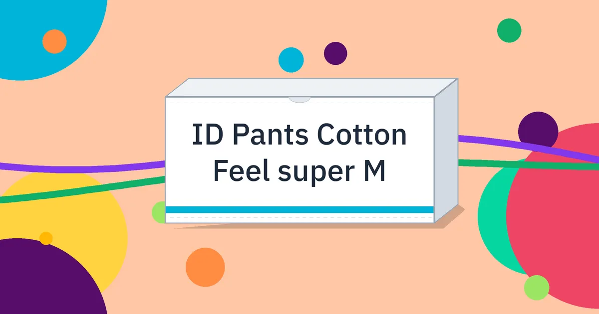 Symbolbild: Packung mit der Aufschrift ID Pants Cotton Feel super M (PZN 16508195) – Verfügbarkeit und Bezug in Apotheken in Frankfurt am Main