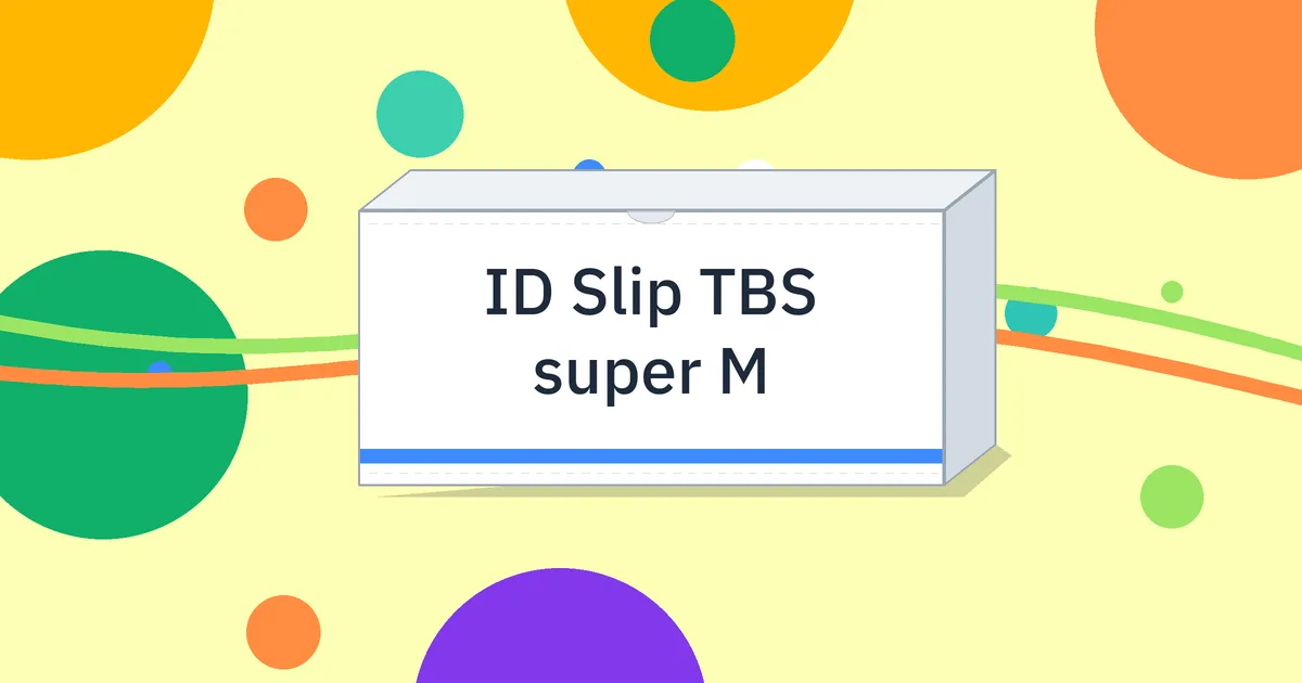 Symbolbild: Packung mit der Aufschrift ID Slip TBS super M (PZN 16626569) – Verfügbarkeit und Bezug in Apotheken in Frankfurt am Main