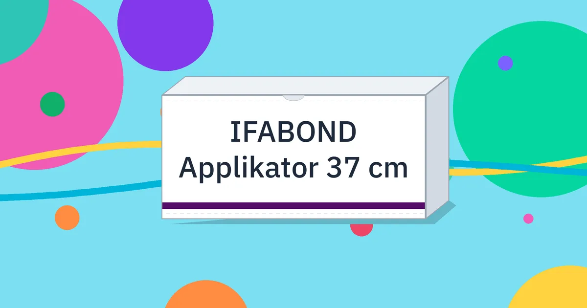 Symbolbild: Packung mit der Aufschrift IFABOND Applikator 37 cm (PZN 00141628) – Verfügbarkeit und Bezug in Apotheken in Frankfurt am Main