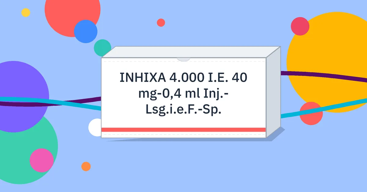 Symbolbild: Packung mit der Aufschrift INHIXA 4.000 I.E. 40 mg-0,4 ml Inj.-Lsg.i.e.F.-Sp. (PZN 19102068) – Verfügbarkeit und Bezug in Apotheken in Frankfurt am Main