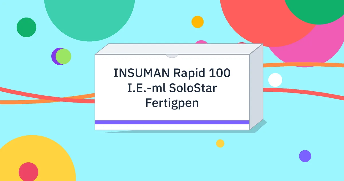 Symbolbild: Packung mit der Aufschrift INSUMAN Rapid 100 I.E.-ml SoloStar Fertigpen (PZN 09273627) – Verfügbarkeit und Bezug in Apotheken in Frankfurt am Main