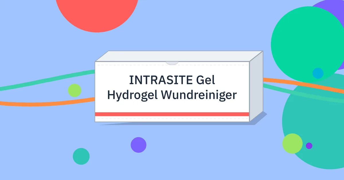 Symbolbild: Packung mit der Aufschrift INTRASITE Gel Hydrogel Wundreiniger (PZN 18226472) – Verfügbarkeit und Bezug in Apotheken in Frankfurt am Main