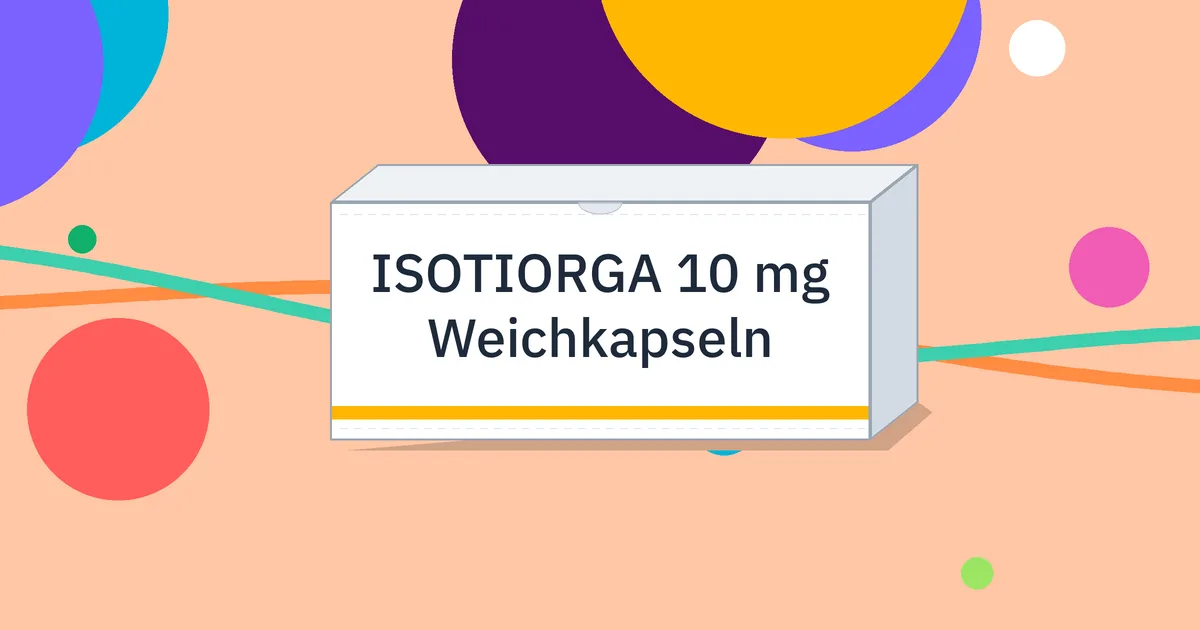 Symbolbild: Packung mit der Aufschrift ISOTIORGA 10 mg Weichkapseln (PZN 18604224) – Verfügbarkeit und Bezug in Apotheken in Frankfurt am Main