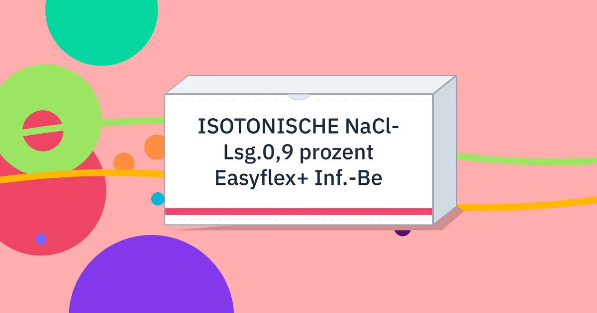 Symbolbild: Packung mit der Aufschrift ISOTONISCHE NaCl-Lsg.0,9 prozent Easyflex+ Inf.-Be (PZN 15377868) – Verfügbarkeit und Bezug in Apotheken in Frankfurt am Main