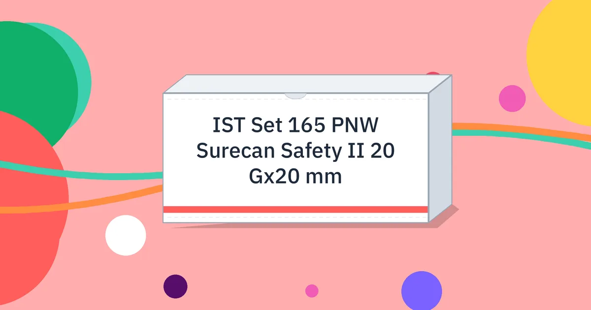 Symbolbild: Packung mit der Aufschrift IST Set 165 PNW Surecan Safety II 20 Gx20 mm (PZN 15239238) – Verfügbarkeit und Bezug in Apotheken in Frankfurt am Main
