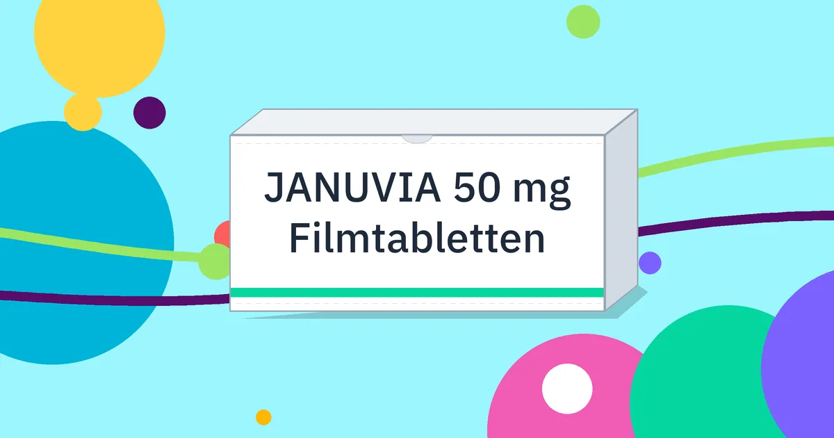 Symbolbild: Packung mit der Aufschrift JANUVIA 50 mg Filmtabletten (PZN 19102051) – Verfügbarkeit und Bezug in Apotheken in Frankfurt am Main