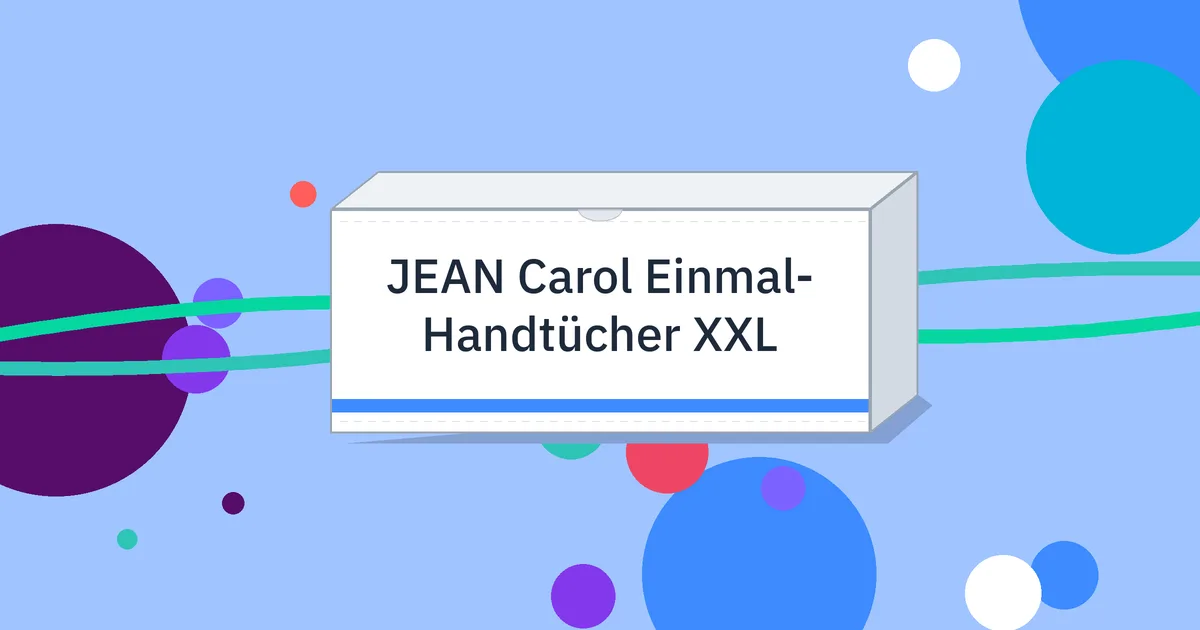 Symbolbild: Packung mit der Aufschrift JEAN Carol Einmal-Handtücher XXL (PZN 04720990) – Verfügbarkeit und Bezug in Apotheken in Frankfurt am Main
