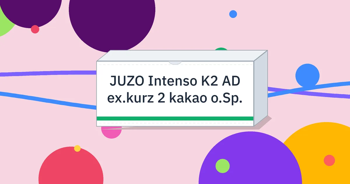 Symbolbild: Packung mit der Aufschrift JUZO Intenso K2 AD ex.kurz 2 kakao o.Sp. (PZN 18618864) – Verfügbarkeit und Bezug in Apotheken in Frankfurt am Main