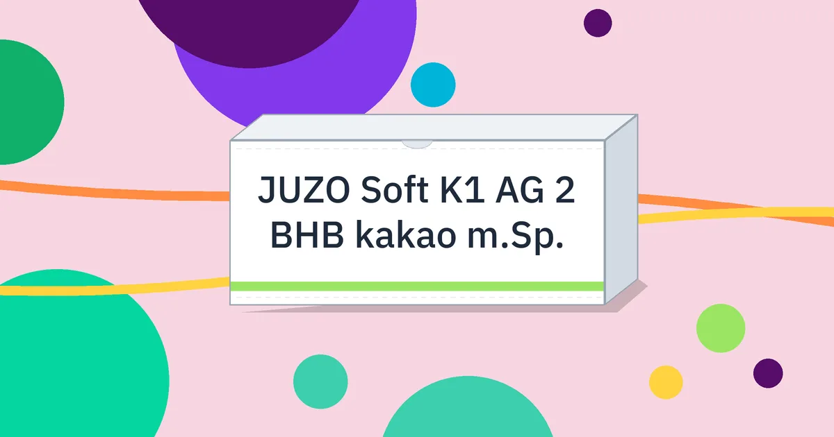 Symbolbild: Packung mit der Aufschrift JUZO Soft K1 AG 2 BHB kakao m.Sp. (PZN 14821166) – Verfügbarkeit und Bezug in Apotheken in Frankfurt am Main