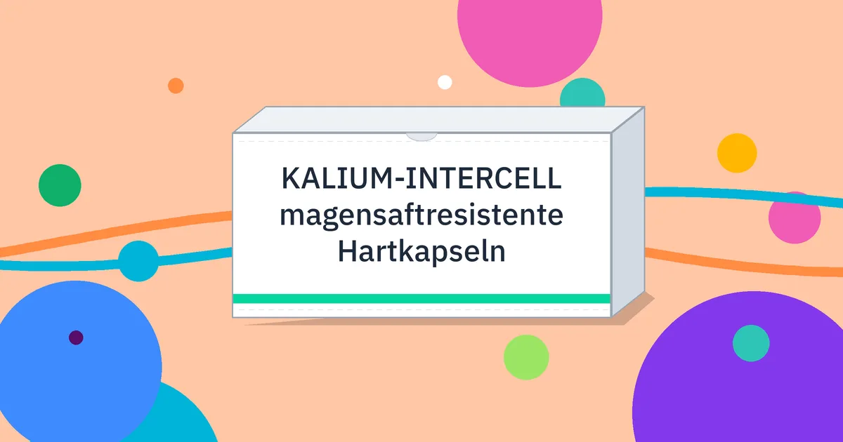 Symbolbild: Packung mit der Aufschrift KALIUM-INTERCELL magensaftresistente Hartkapseln (PZN 19275685) – Verfügbarkeit und Bezug in Apotheken in Frankfurt am Main