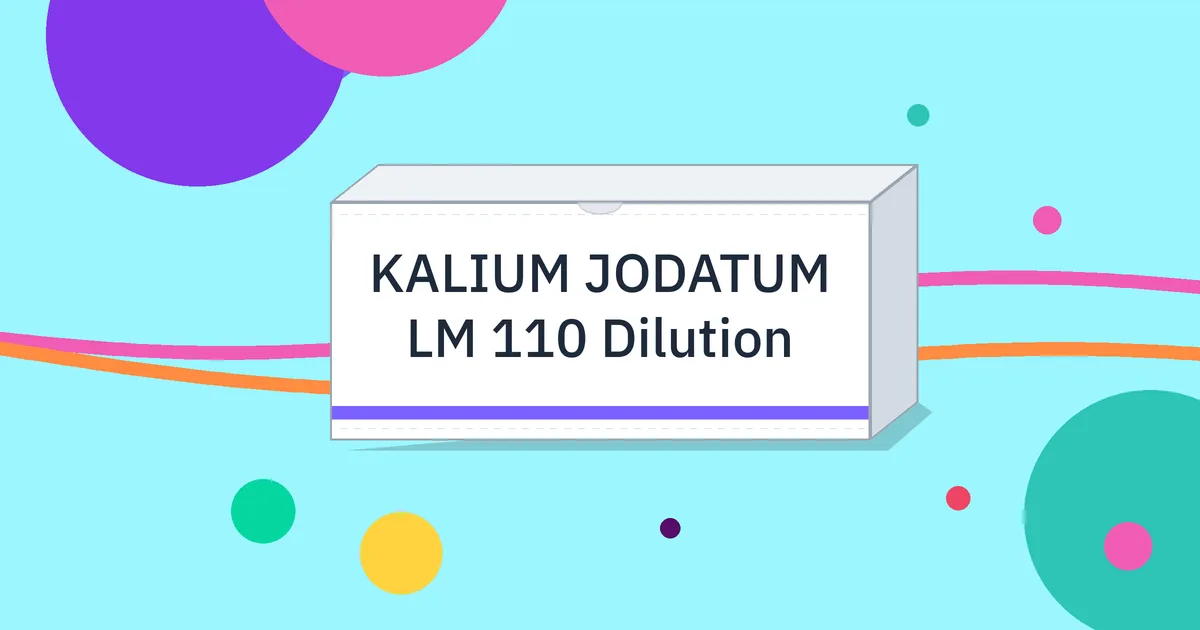 Symbolbild: Packung mit der Aufschrift KALIUM JODATUM LM 110 Dilution (PZN 12922704) – Verfügbarkeit und Bezug in Apotheken in Frankfurt am Main