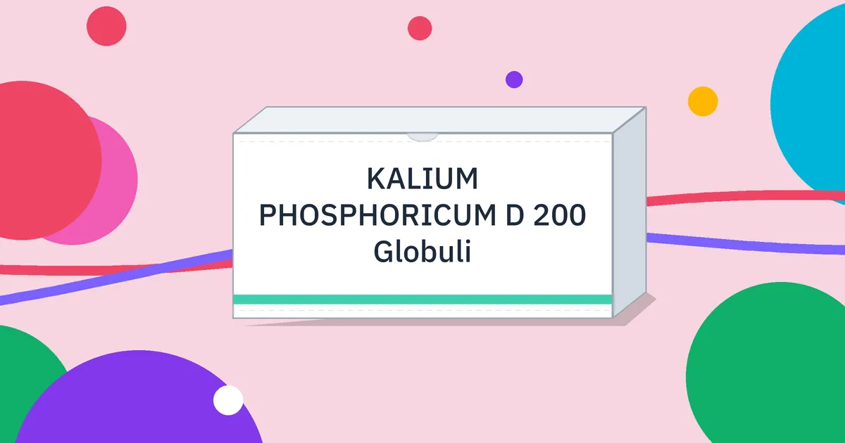 Symbolbild: Packung mit der Aufschrift KALIUM PHOSPHORICUM D 200 Globuli (PZN 07457607) – Verfügbarkeit und Bezug in Apotheken in Frankfurt am Main