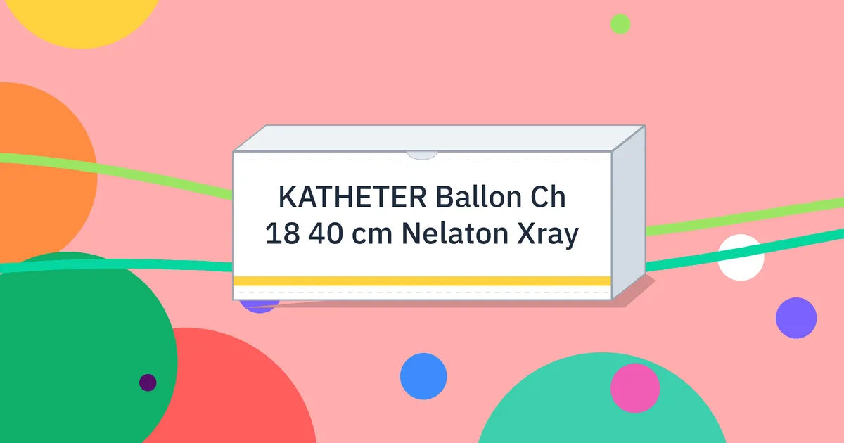 Symbolbild: Packung mit der Aufschrift KATHETER Ballon Ch 18 40 cm Nelaton Xray (PZN 01966101) – Verfügbarkeit und Bezug in Apotheken in Frankfurt am Main