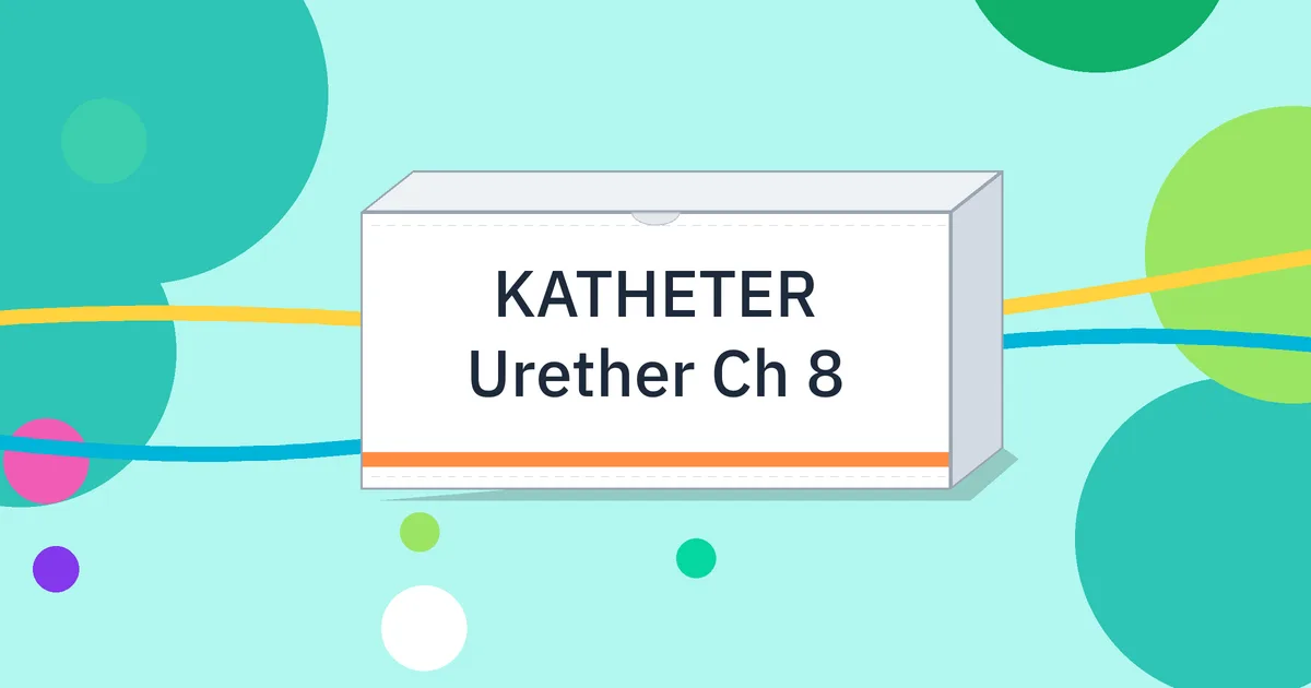 Symbolbild: Packung mit der Aufschrift KATHETER Urether Ch 8 (PZN 02441659) – Verfügbarkeit und Bezug in Apotheken in Frankfurt am Main