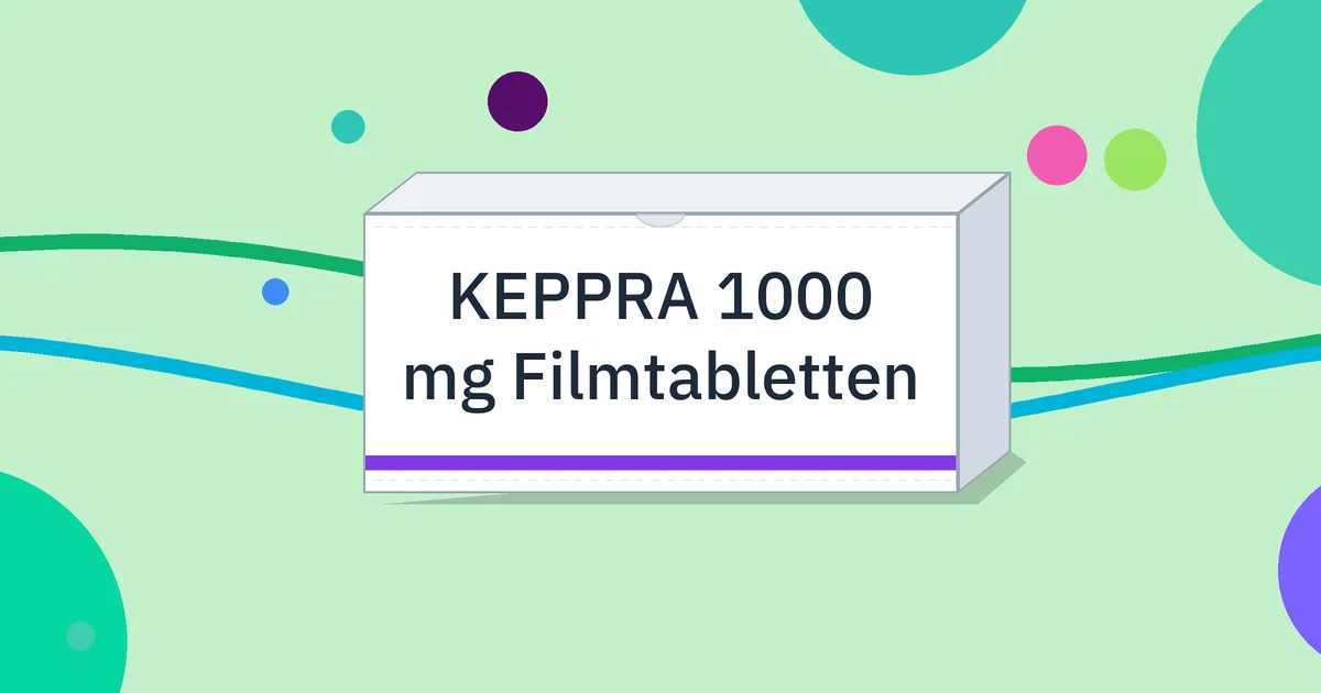 Symbolbild: Packung mit der Aufschrift KEPPRA 1000 mg Filmtabletten (PZN 19196566) – Verfügbarkeit und Bezug in Apotheken in Frankfurt am Main