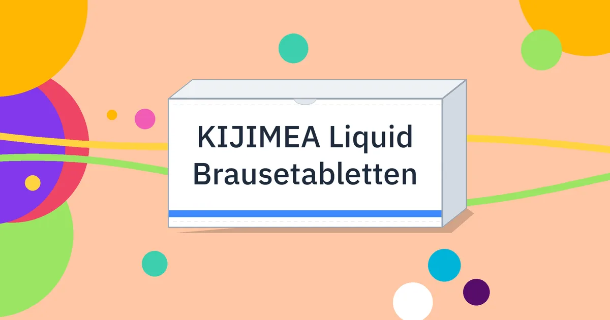 Symbolbild: Packung mit der Aufschrift KIJIMEA Liquid Brausetabletten (PZN 18878559) – Verfügbarkeit und Bezug in Apotheken in Frankfurt am Main