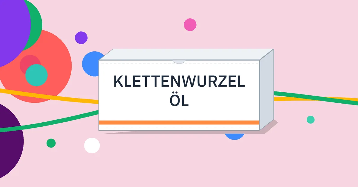 Symbolbild: Packung mit der Aufschrift KLETTENWURZEL ÖL (PZN 03953309) – Verfügbarkeit und Bezug in Apotheken in Frankfurt am Main