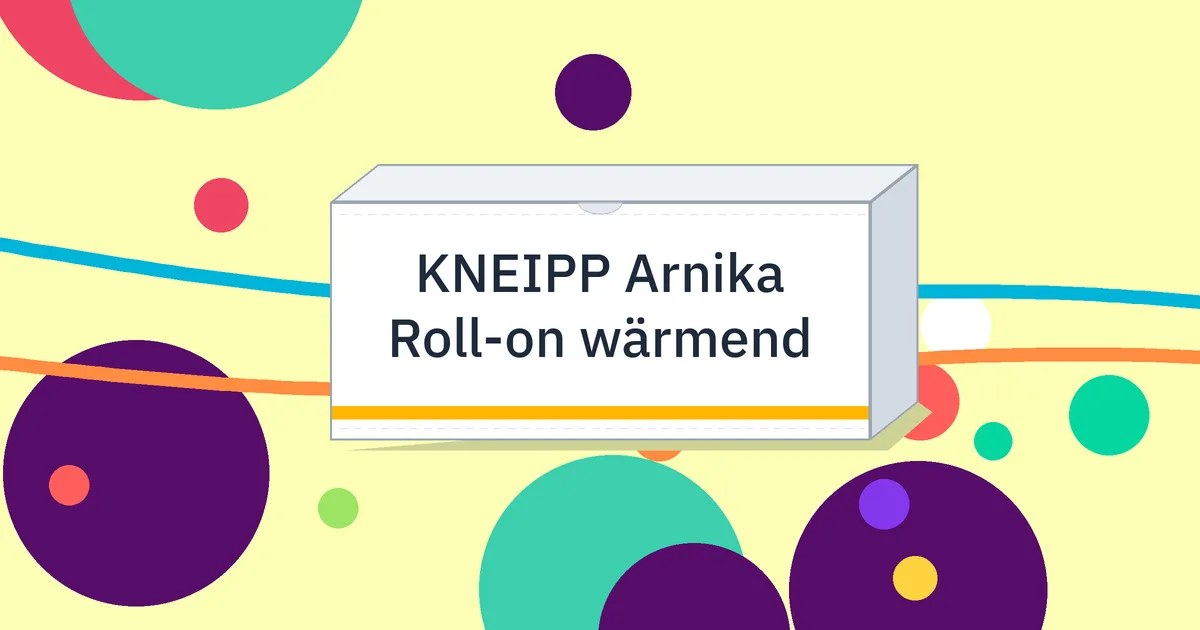 Symbolbild: Packung mit der Aufschrift KNEIPP Arnika Roll-on wärmend (PZN 19474367) – Verfügbarkeit und Bezug in Apotheken in Frankfurt am Main