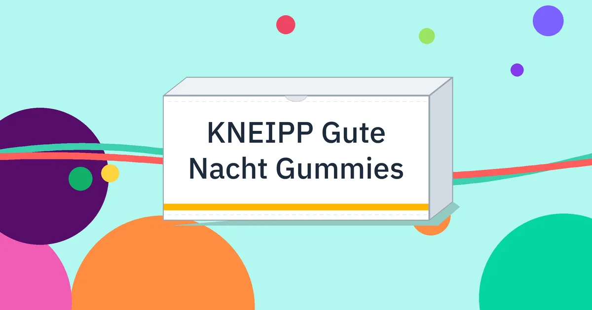 Symbolbild: Packung mit der Aufschrift KNEIPP Gute Nacht Gummies (PZN 18754484) – Verfügbarkeit und Bezug in Apotheken in Frankfurt am Main