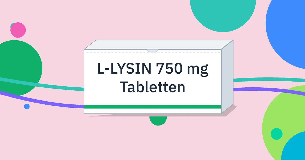 Symbolbild: Packung mit der Aufschrift L-LYSIN 750 mg Tabletten (PZN 10414300) – Verfügbarkeit und Bezug in Apotheken in Frankfurt am Main