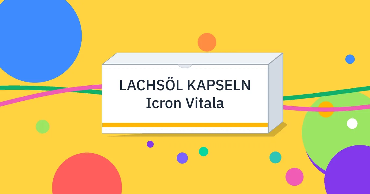 Symbolbild: Packung mit der Aufschrift LACHSÖL KAPSELN Icron Vitala (PZN 01582369) – Verfügbarkeit und Bezug in Apotheken in Frankfurt am Main