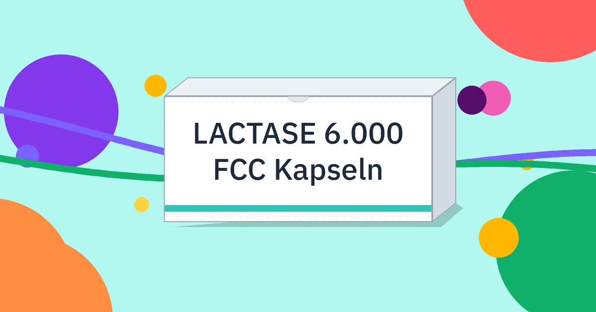 Symbolbild: Packung mit der Aufschrift LACTASE 6.000 FCC Kapseln (PZN 09545238) – Verfügbarkeit und Bezug in Apotheken in Frankfurt am Main