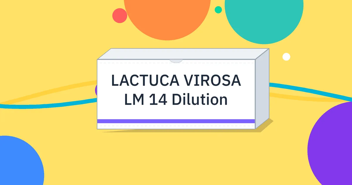 Symbolbild: Packung mit der Aufschrift LACTUCA VIROSA LM 14 Dilution (PZN 13520824) – Verfügbarkeit und Bezug in Apotheken in Frankfurt am Main