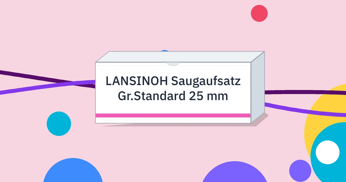 Symbolbild: Packung mit der Aufschrift LANSINOH Saugaufsatz Gr.Standard 25 mm (PZN 19441362) – Verfügbarkeit und Bezug in Apotheken in Frankfurt am Main