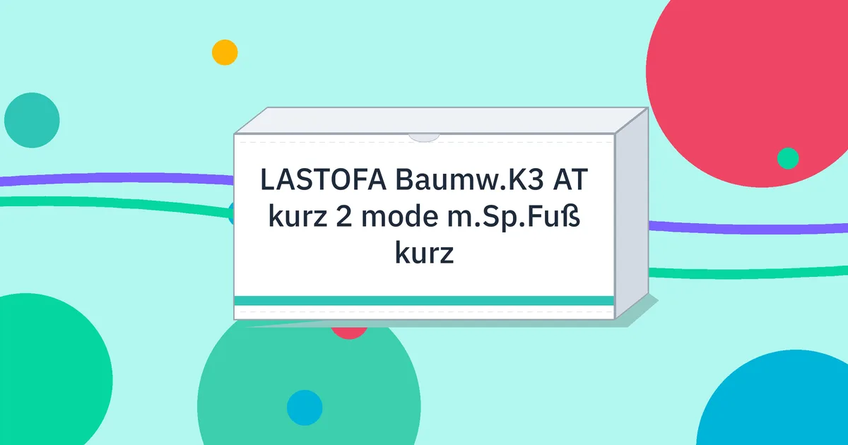 Symbolbild: Packung mit der Aufschrift LASTOFA Baumw.K3 AT kurz 2 mode m.Sp.Fuß kurz (PZN 01958745) – Verfügbarkeit und Bezug in Apotheken in Frankfurt am Main