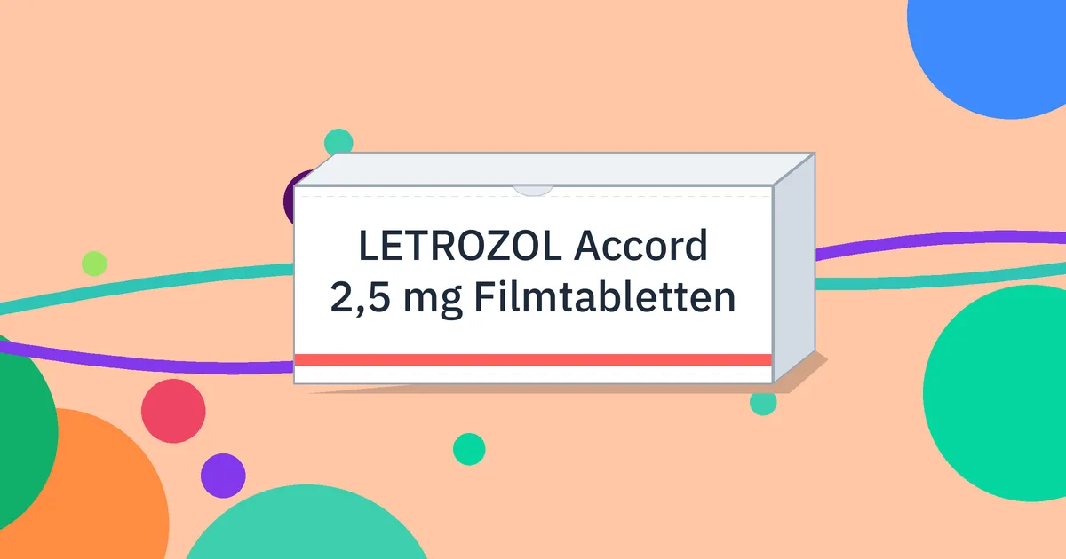 Symbolbild: Packung mit der Aufschrift LETROZOL Accord 2,5 mg Filmtabletten (PZN 18154749) – Verfügbarkeit und Bezug in Apotheken in Frankfurt am Main