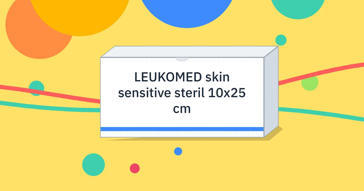 Symbolbild: Packung mit der Aufschrift LEUKOMED skin sensitive steril 10x25 cm (PZN 20179716) – Verfügbarkeit und Bezug in Apotheken in Frankfurt am Main